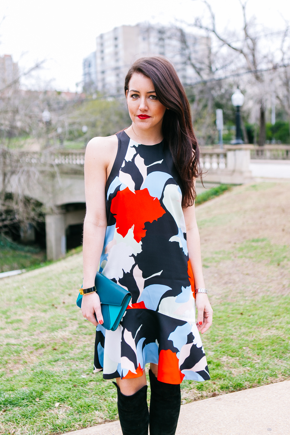 Abstract Print Dress